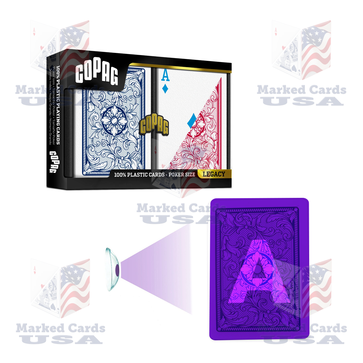 UV MARKED CARDS COPAG LEGACY POKER SIZE REGULAR – MC USA